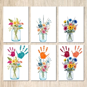 Handprint Bouquet | Farewell Gift for Kindergarten Teacher | Floral ...