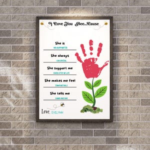 Mothers Day Handprint Garden Printable | Handprint Flowers Bouquet ...