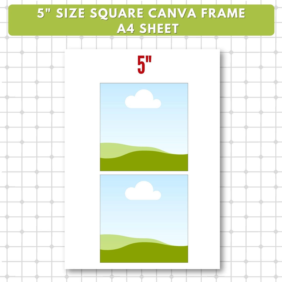 5" Square Keychain Template: Editable Canva Mockup (digital Download ...
