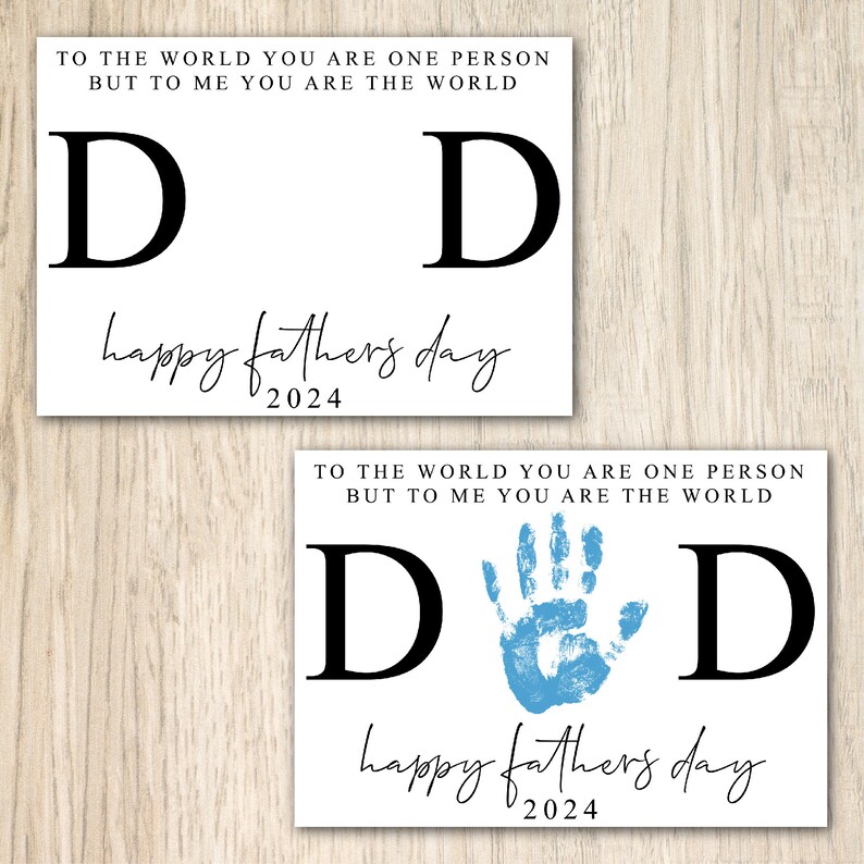 Father's Day Handprint Keepsake Art Fathers Day Printable Card Fathers ...
