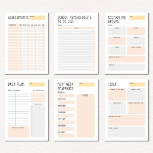 School Counseling Planner: Editable A4 PDF (digital Download) - Etsy