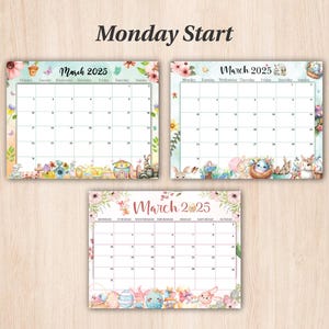 Editable March 2025 Calendar | Printable Wall Calendar 2025 | Fillable ...