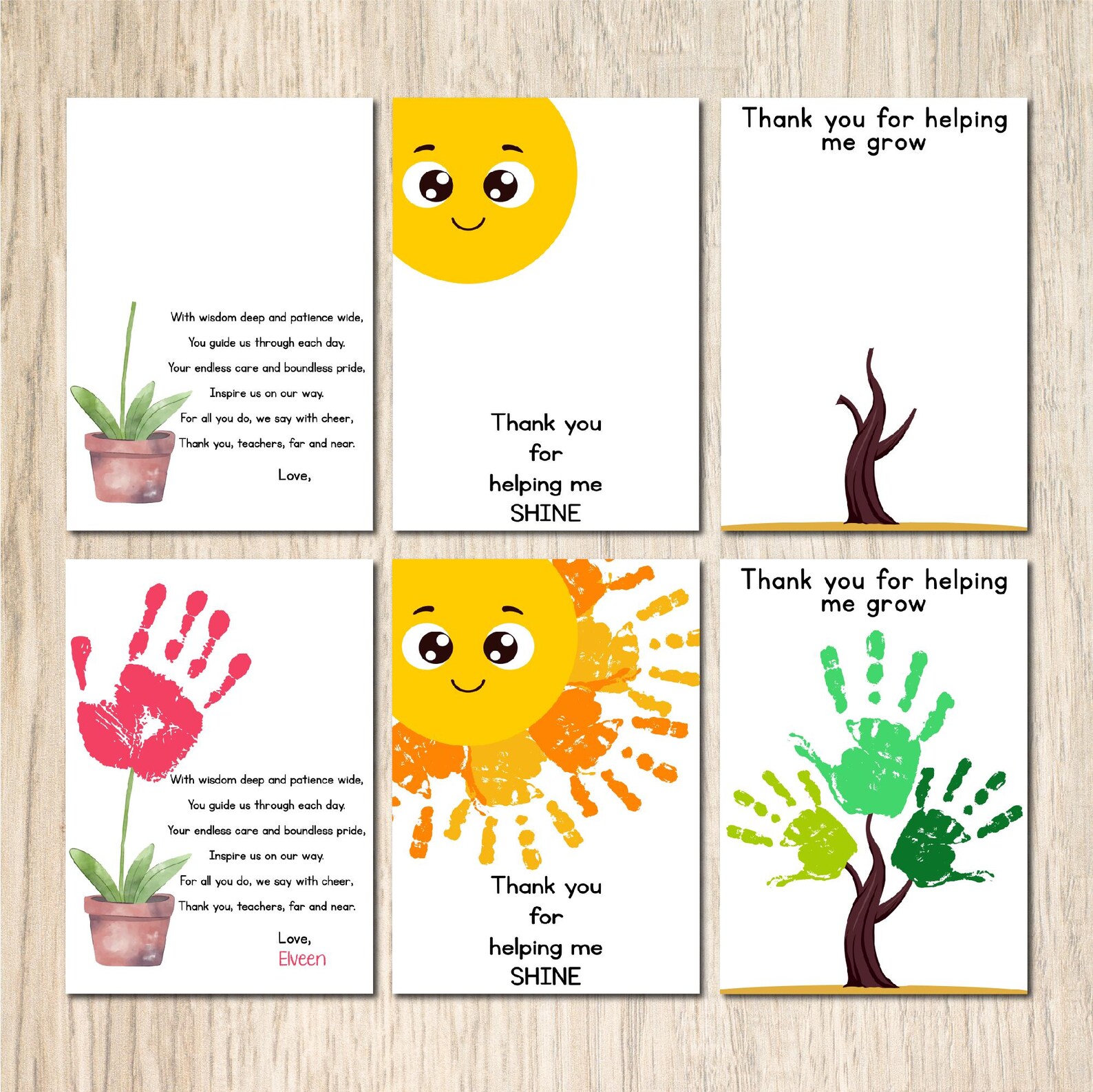 Teacher Appreciation Handprint Gift Gift Handprint Children Printable ...