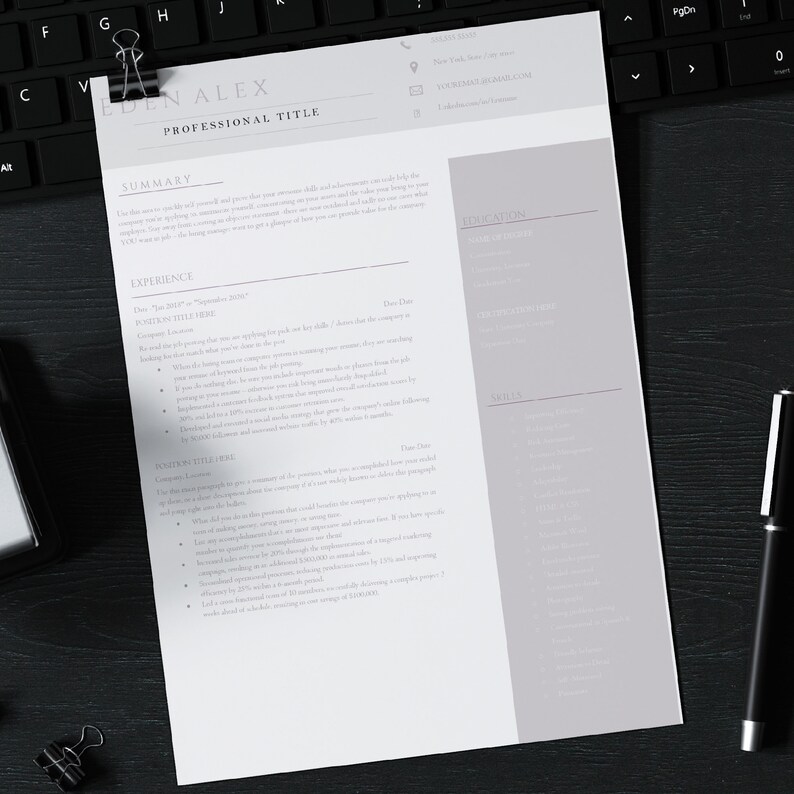 Ats Resume Template Ats Friendly Resume Ats Resume Ats - Etsy