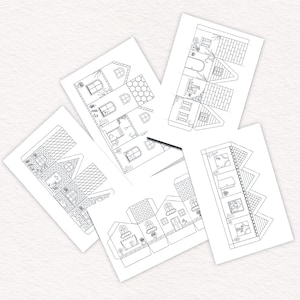 Paper House Printable Bundle: DIY Craft Kit (PDF & JPG) - Etsy