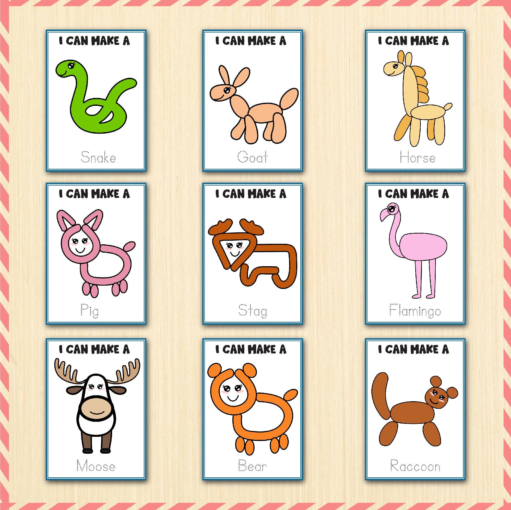 Zoo Animals Play Dough Mats: Fine Motor Skills Activity (PDF) - Etsy