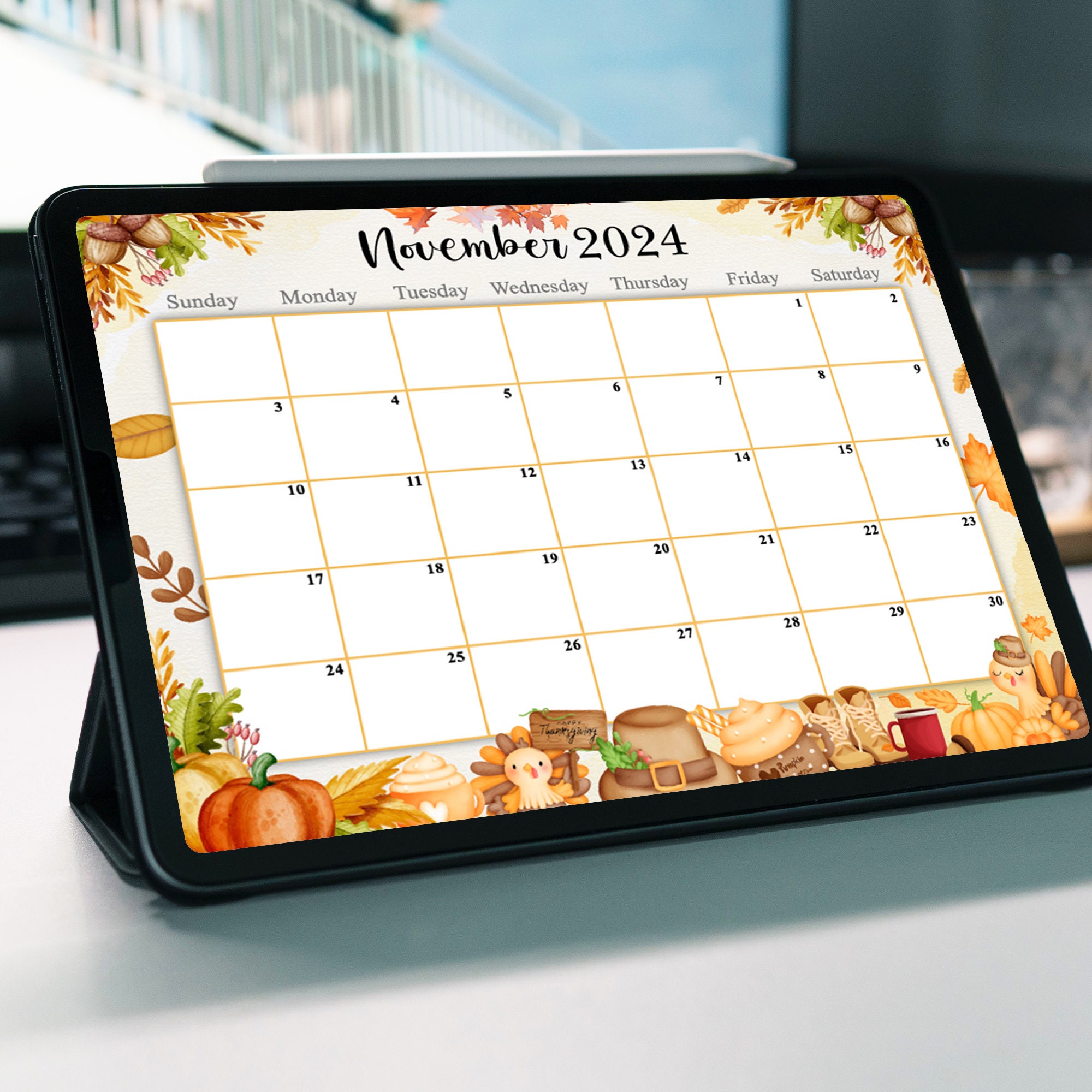 Editable November 2024 Calendar Printable Wall Calendar 2024 Fillable ...