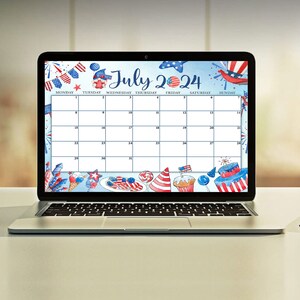 Editable July 2024 Calendar Printable Wall Calendar 2024 Fillable ...
