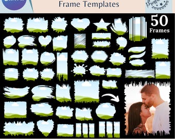 Incredible Bleach Effect Distressed Edge Canva Frames Drag & Drop Photo ...