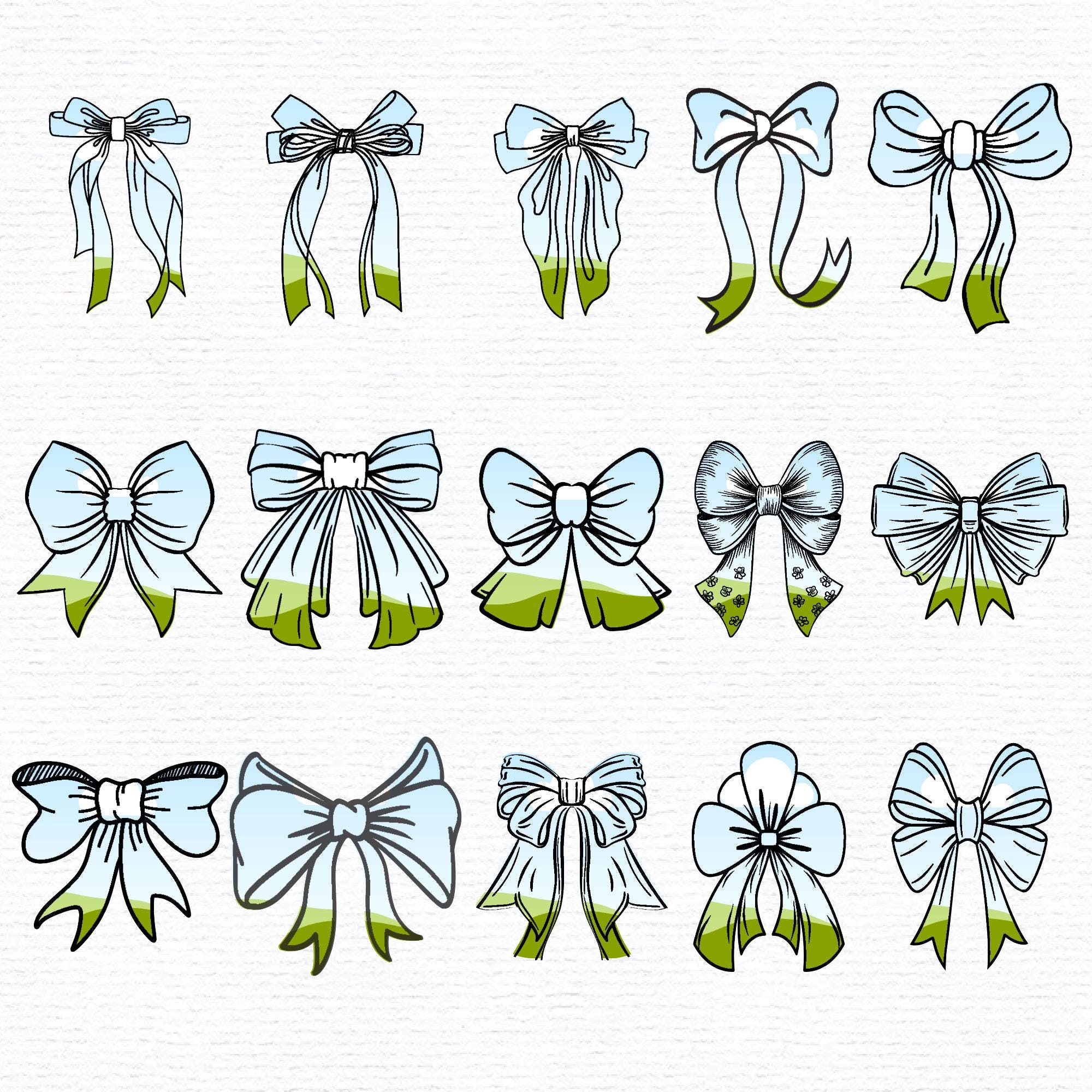 15 Editable Bows & Ribbons Canva Frame Template Bow Collection SVG ...