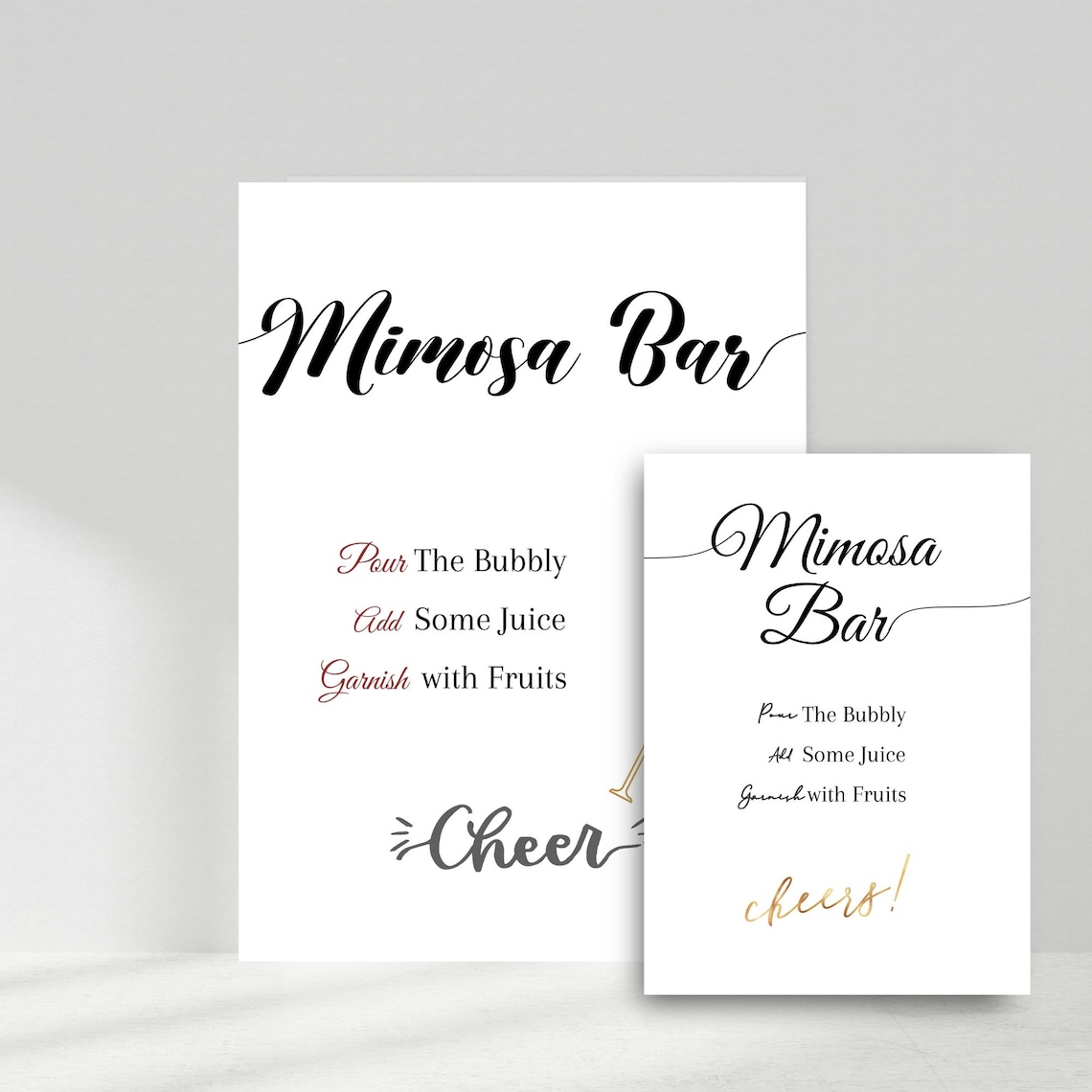 Mimosa Bar Sign Mimosa Bar Printable Sign Template Mimosa Juice Tags ...