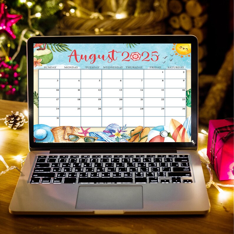 Editable August 2025 Calendar: Printable Monthly Planner (digital ...