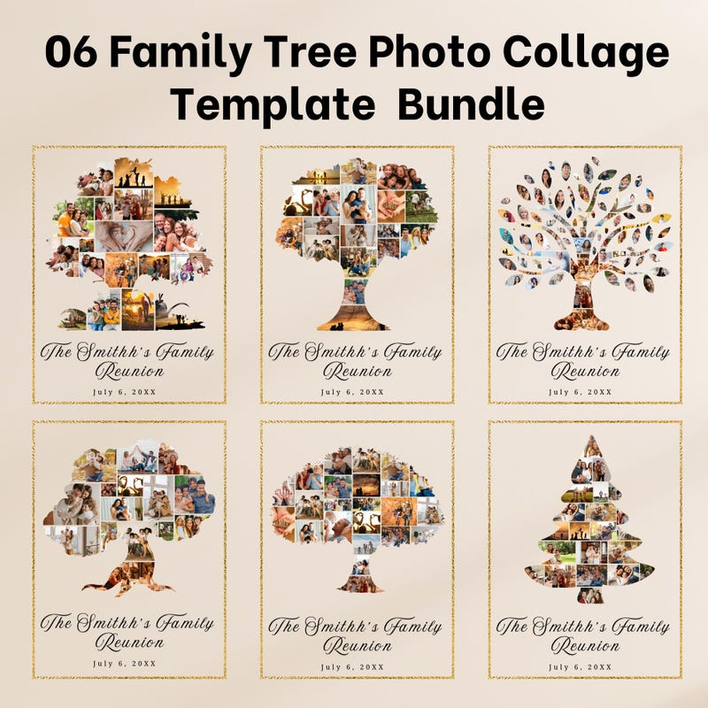 Family Tree Photo Frame Art - Etsy
