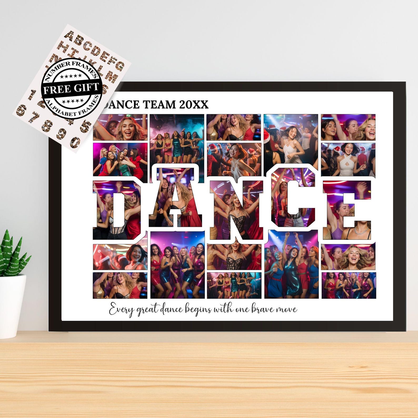 Dance Photo Collage Template: DIY Dancing Frame (canva Editable ...