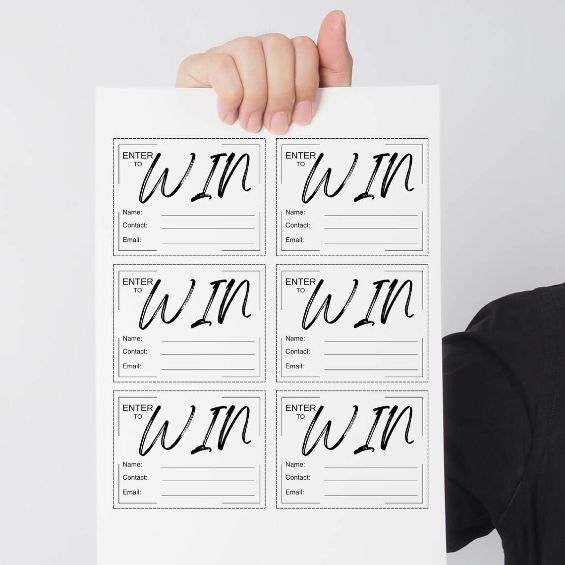 Editable Raffle Ticket Template: Printable Enter to Win Design (canva ...