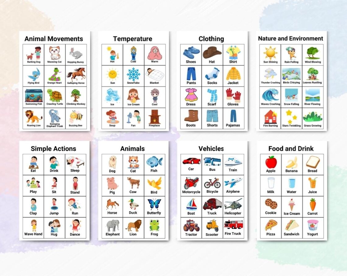 Nonverbal Communication Visual Flashcards Cards Printable Autism ...