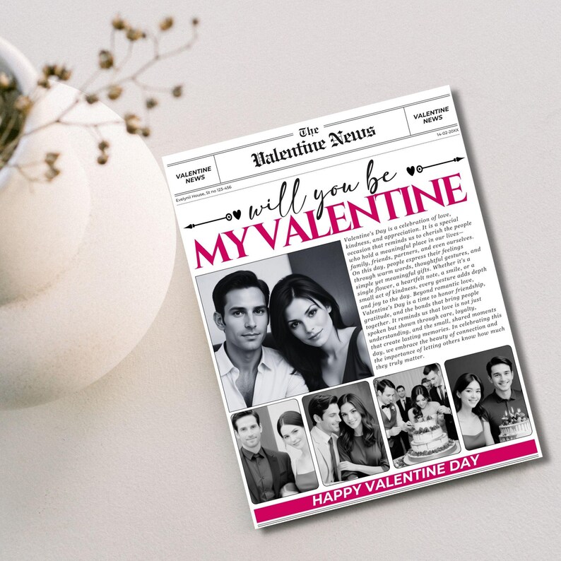 Modèle de journal de la Saint-Valentin | Publication modifiable de la ...