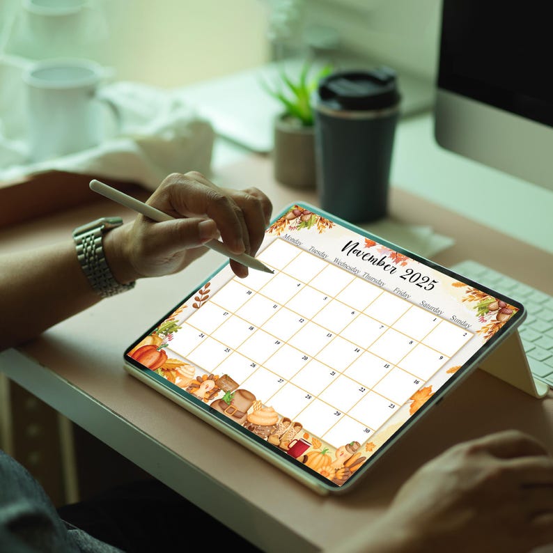 Editable November 2025 Calendar: Printable Monthly Planner (digital ...