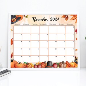 Editable November 2024 Calendar | Printable Wall Calendar 2024 ...