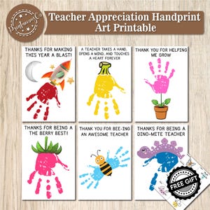 Teacher Appreciation Handprint Gift | Gift Handprint Children ...