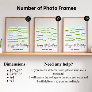 25th Birthday Number Photo Collage Personalized 25th Birthday Gift for ...