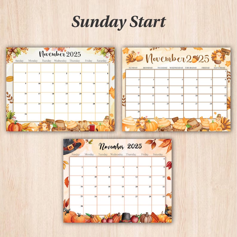 Editable November 2025 Calendar: Printable Monthly Planner (digital ...