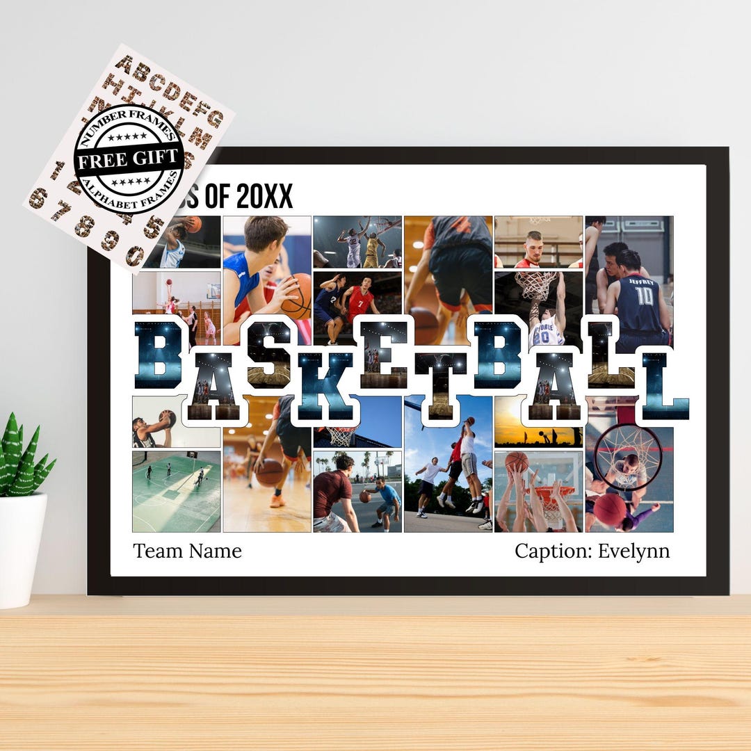 Basketball Photo Collage Canva Template: DIY Sports Storyboard ...