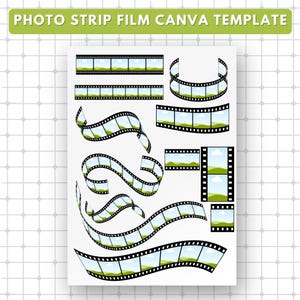 Retro Photo Booth Strip Template: Editable Film Reel Mockup (canva ...