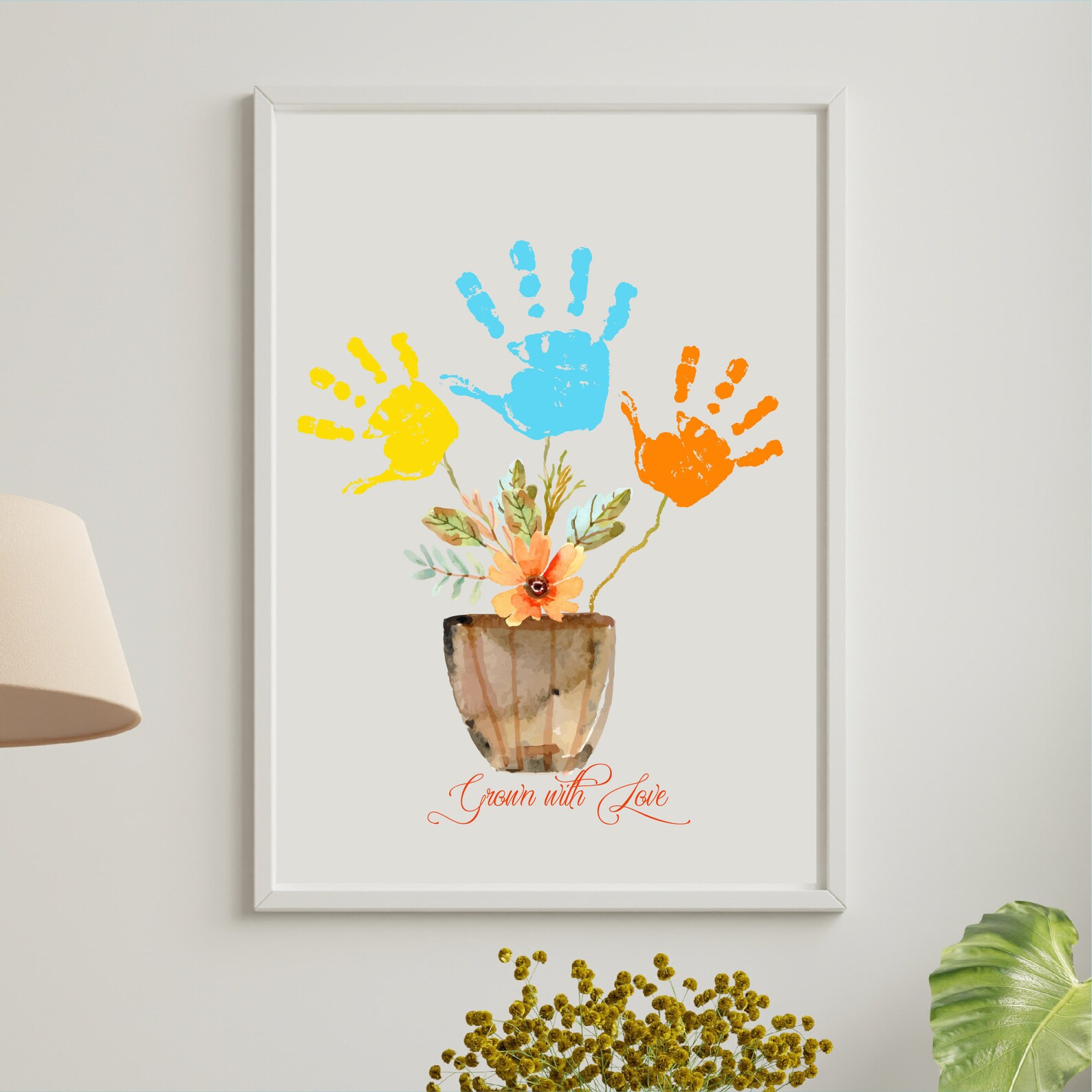 Mothers Day Handprint Flower Art Mothers Day Handprint Printable ...