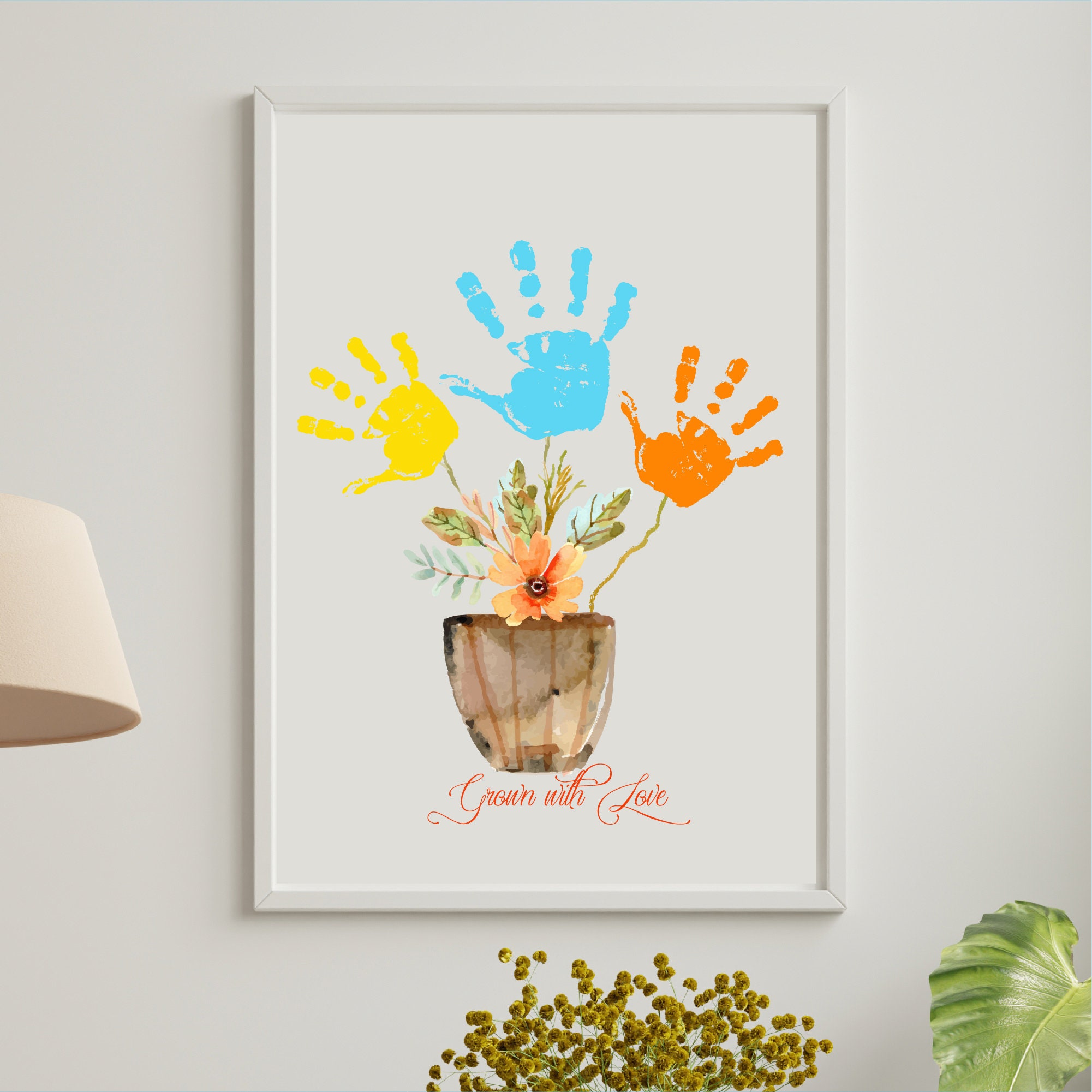 Mothers Day Handprint Flower Art Mothers Day Handprint Printable ...
