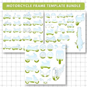 Motorcycle Canva Frame Template: DIY Biker Designs (digital Download ...