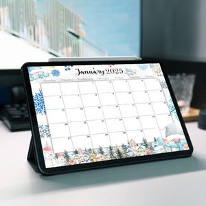 Editable January 2025 Calendar: Printable Monthly Planner (digital ...