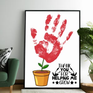 Thank You for Helping Me Grow | Handprint Appreciation | Pre-school ...