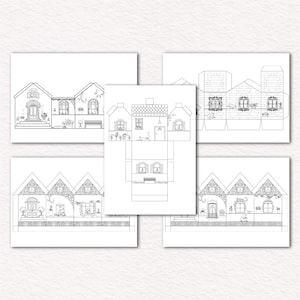 Paper House Printable Bundle | Paper Craft Kit | Printable Arts and ...