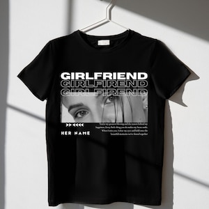 Girlfriend Shirt Canva Template: Custom Valentine Photo Collage ...