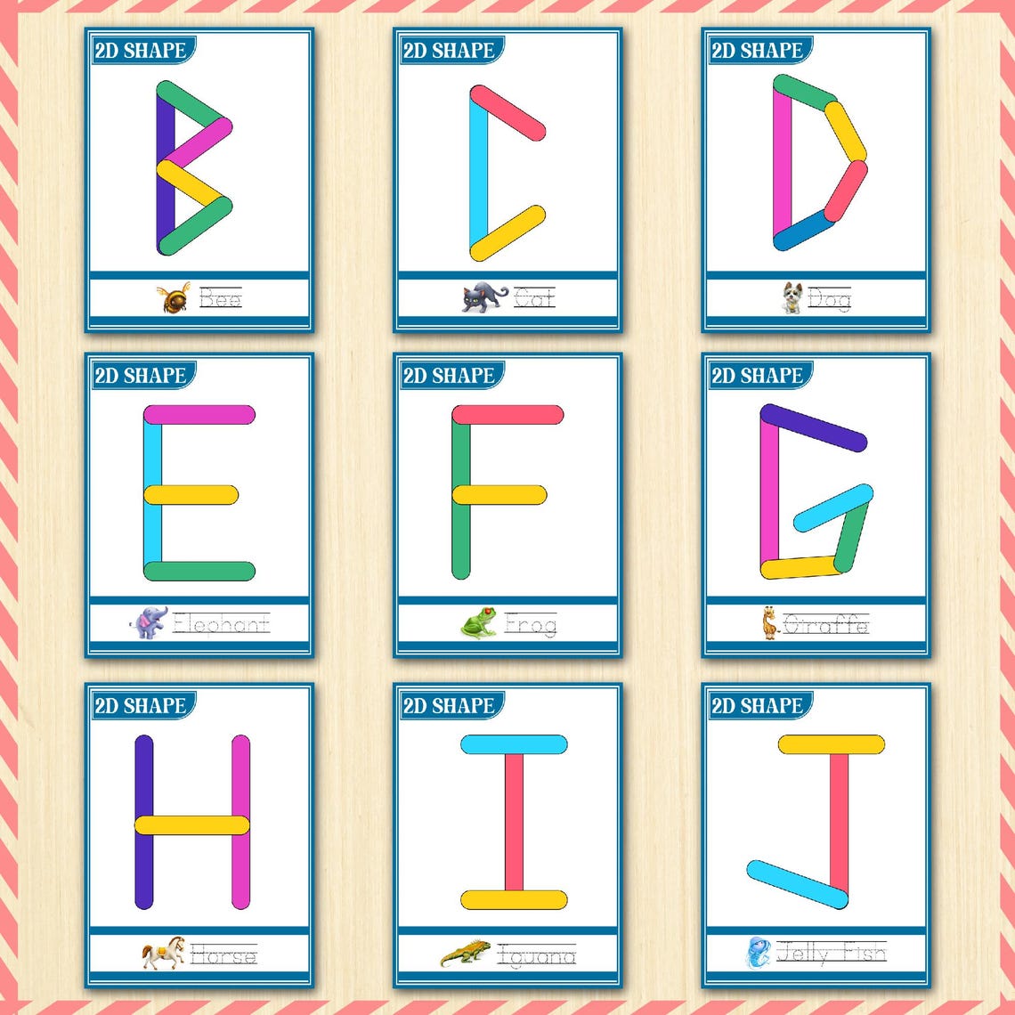 Popsicle Stick Alphabet Game: Montessori Toddler Activity (digital ...