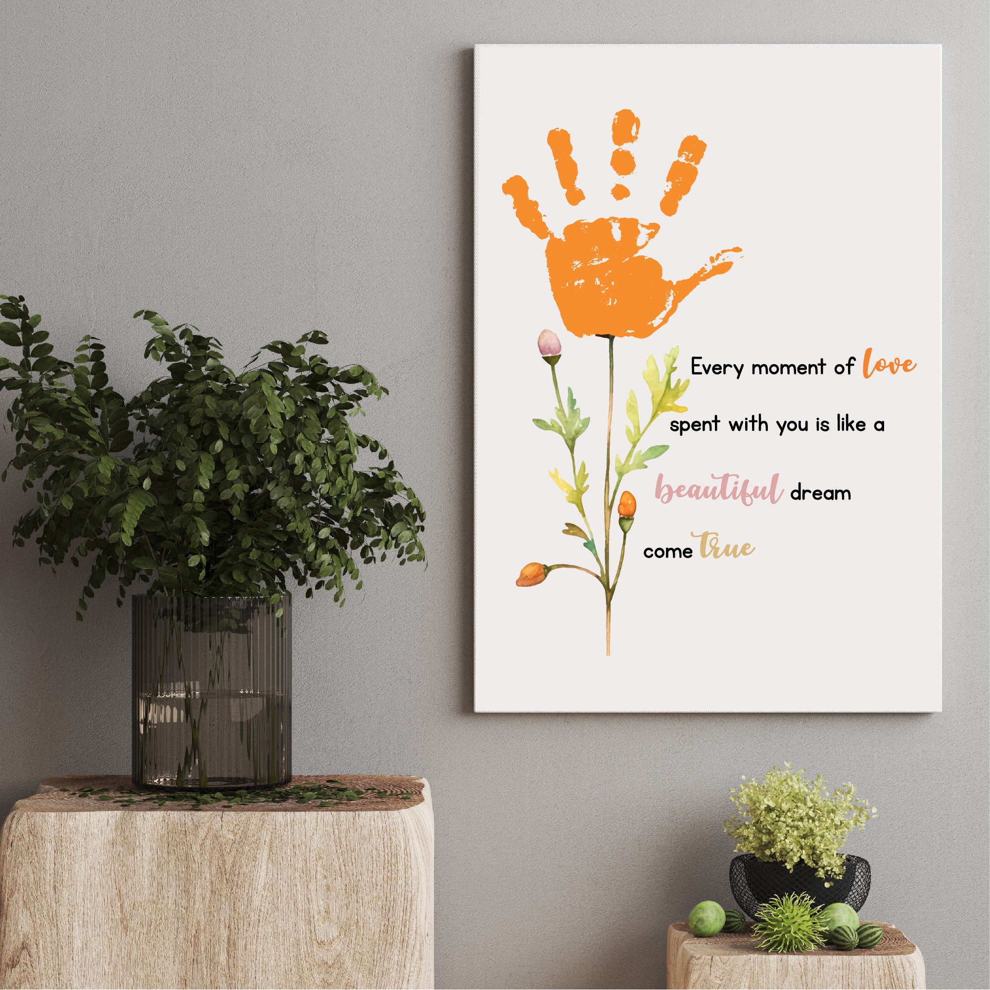 Mothers Day Handprint Flower Art Mothers Day Handprint Printable ...
