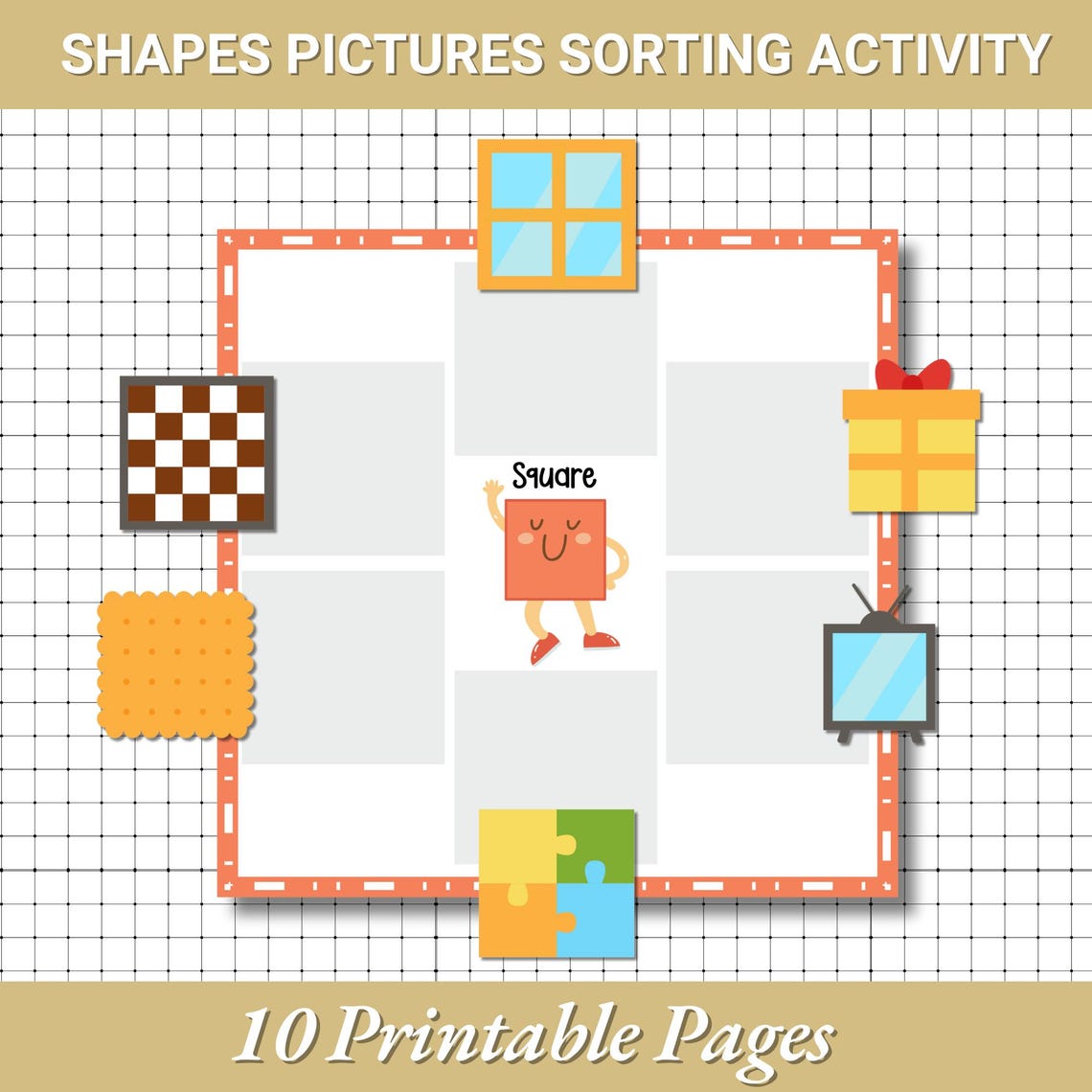 Shapes Sorting Activity: Preschool Learning Worksheet (digital Download ...