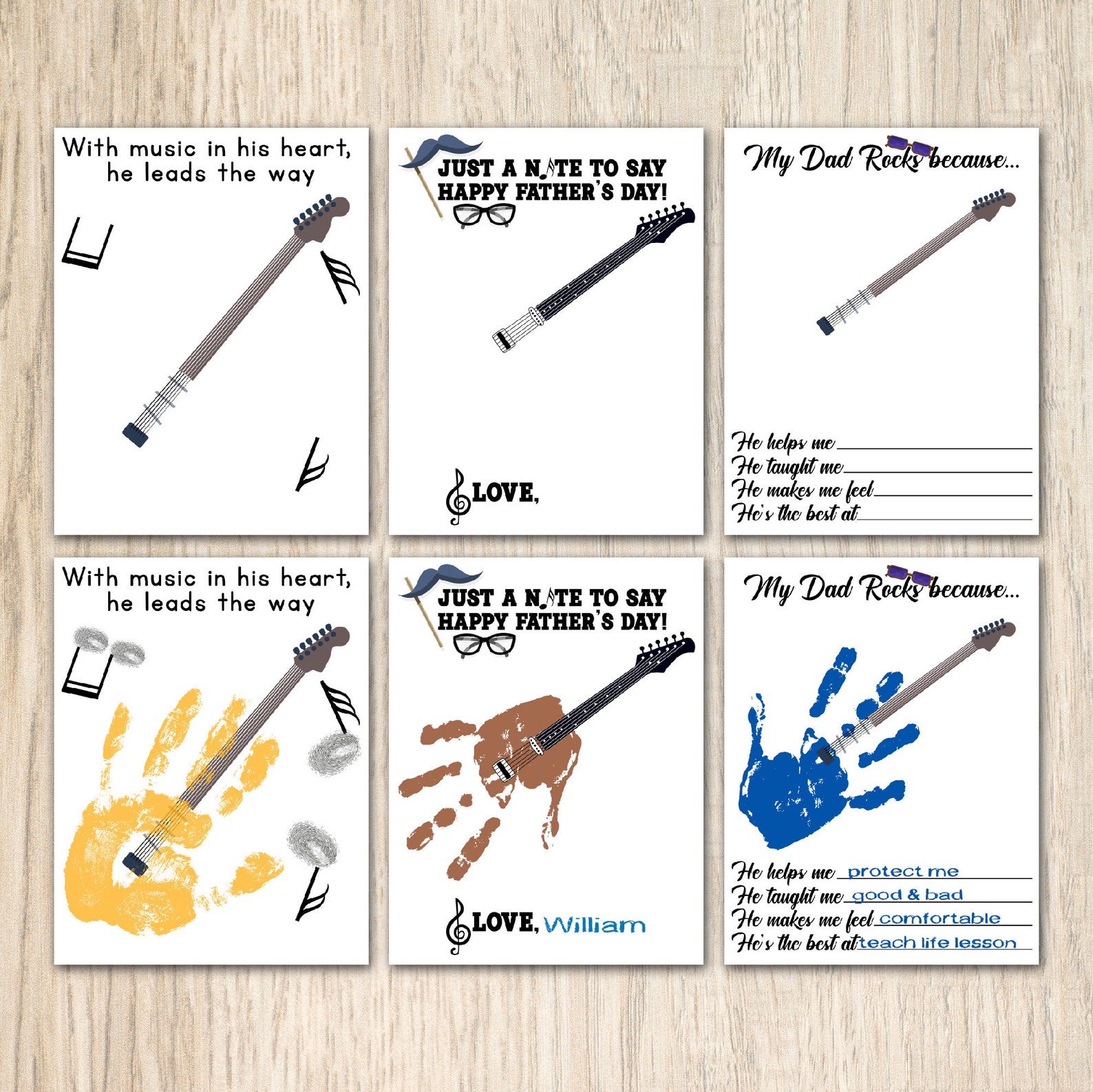 Father's Day Music Printable Father Day Handprint Fathers Day Printable ...