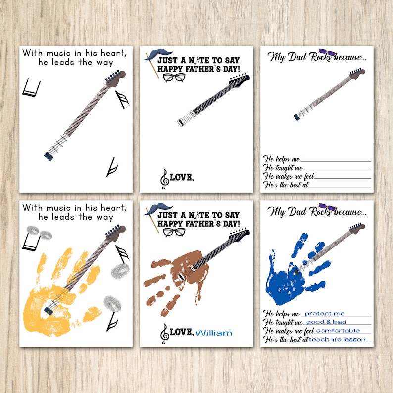 Father's Day Music Printable Father Day Handprint Fathers Day Printable ...