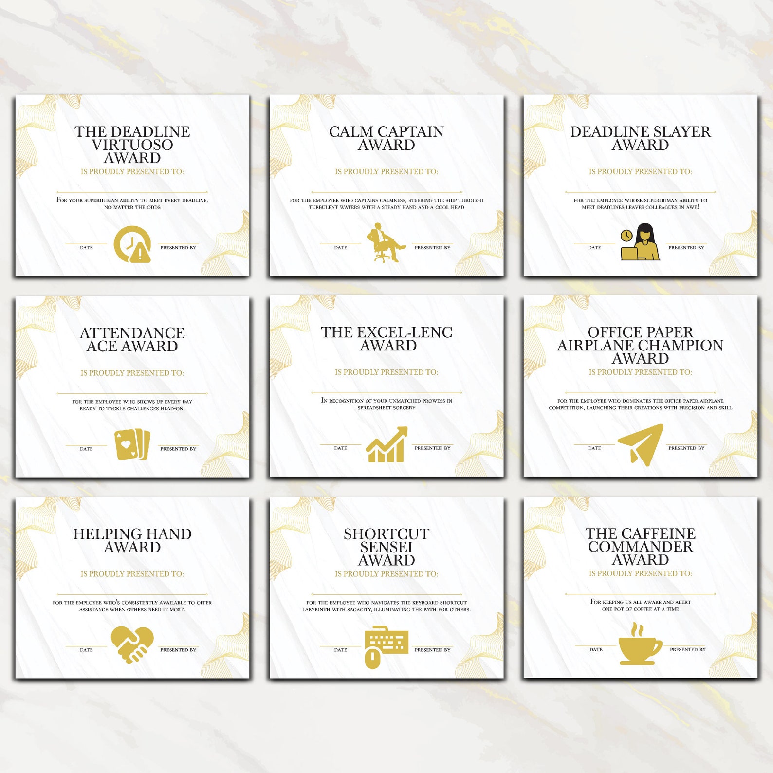 40 Employee Appreciation Award Certificates: Printable Recognition (PDF ...