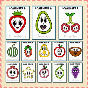 24 Fruits Play Doh Mats Activity |fine Motor Skills Activity|toddler ...