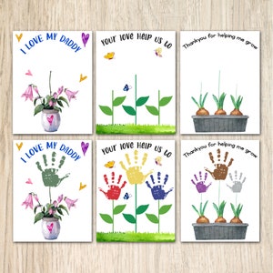 Fathers Day Handprint Garden Printable | Handprint Flowers Bouquet ...