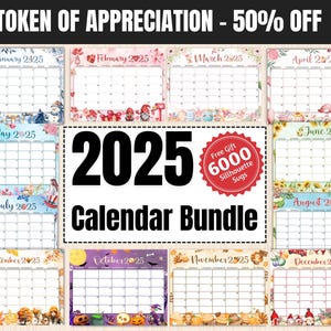 Editable 2025 Wall Calendar Bundle Printable Wall Calendar 2025 ...