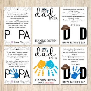 Father's Day Handprint Printable, Handprint Templates, Gift for Dad ...