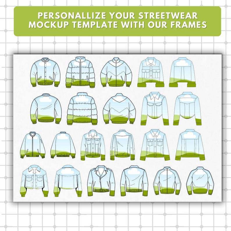 Editable Streetwear Mockup Canva Frame: Clothing Brand Templates - Etsy