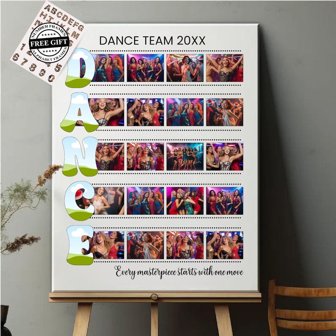 Dance Photo Collage Canva Template |editable + Printable Canva Template ...