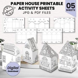 Paper House Printable Bundle | Paper Craft Kit | Printable Arts and ...