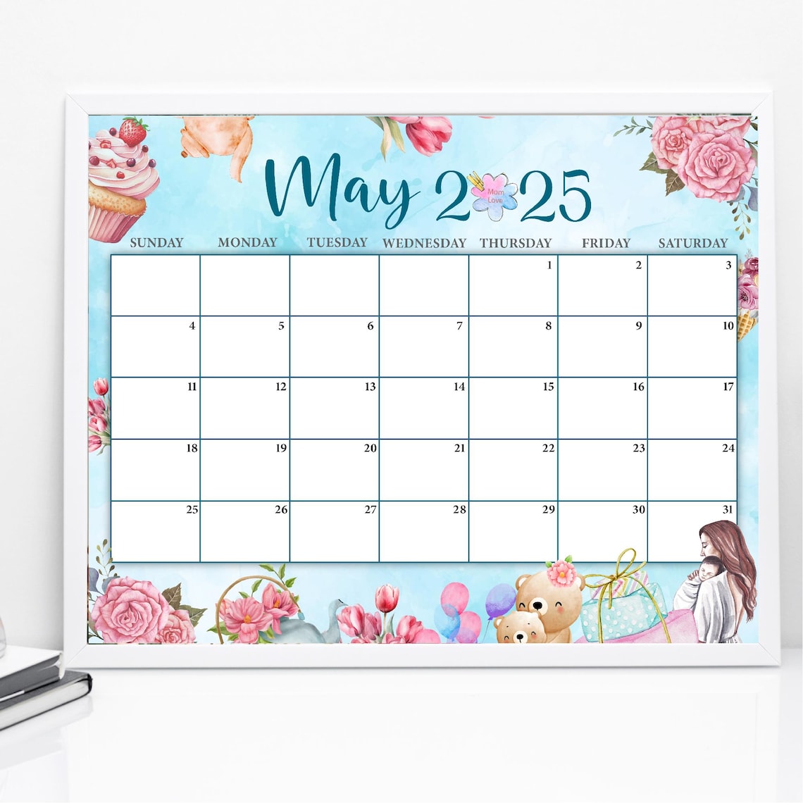 Editable May 2025 Calendar: Printable Monthly Planner (digital Download ...