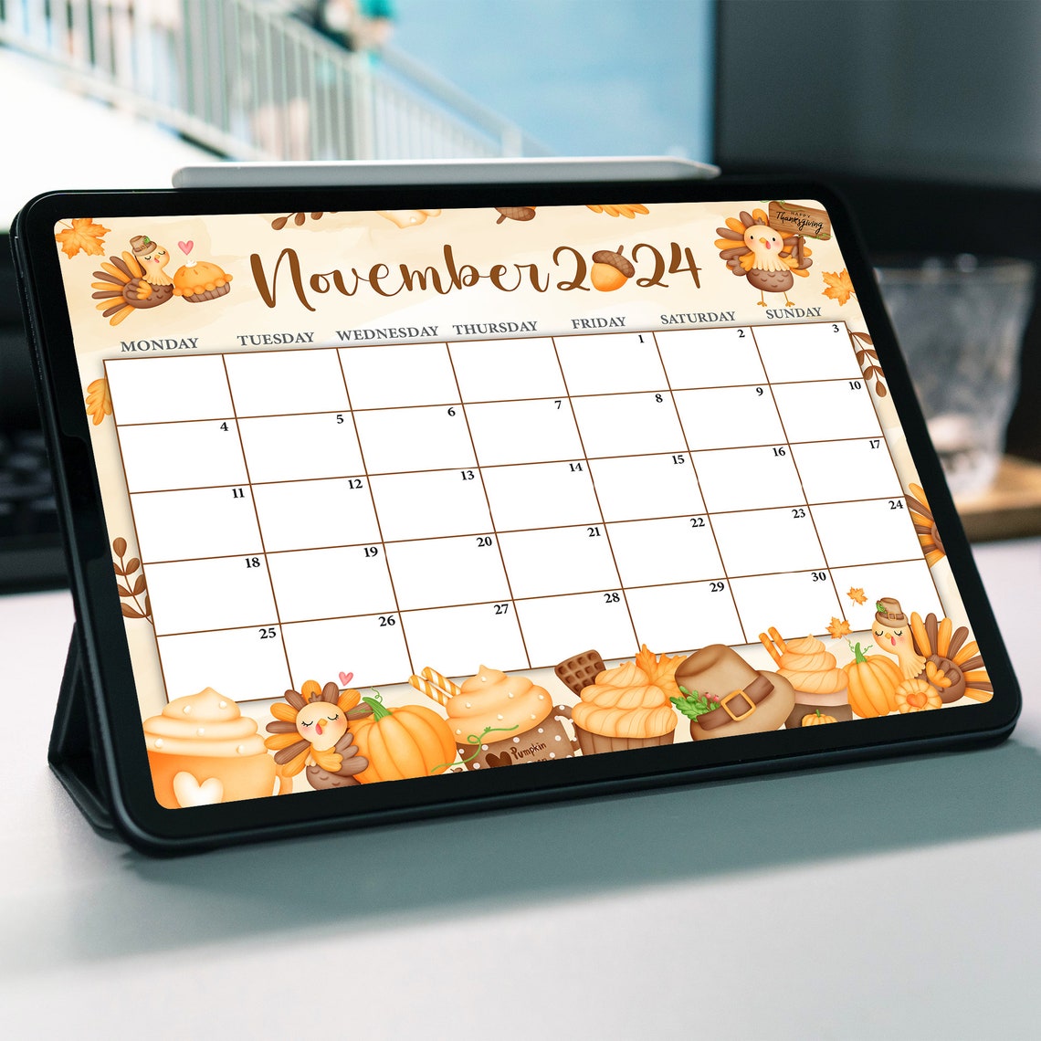 Editable November 2024 Calendar: Printable Monthly Planner (PDF & JPEG ...